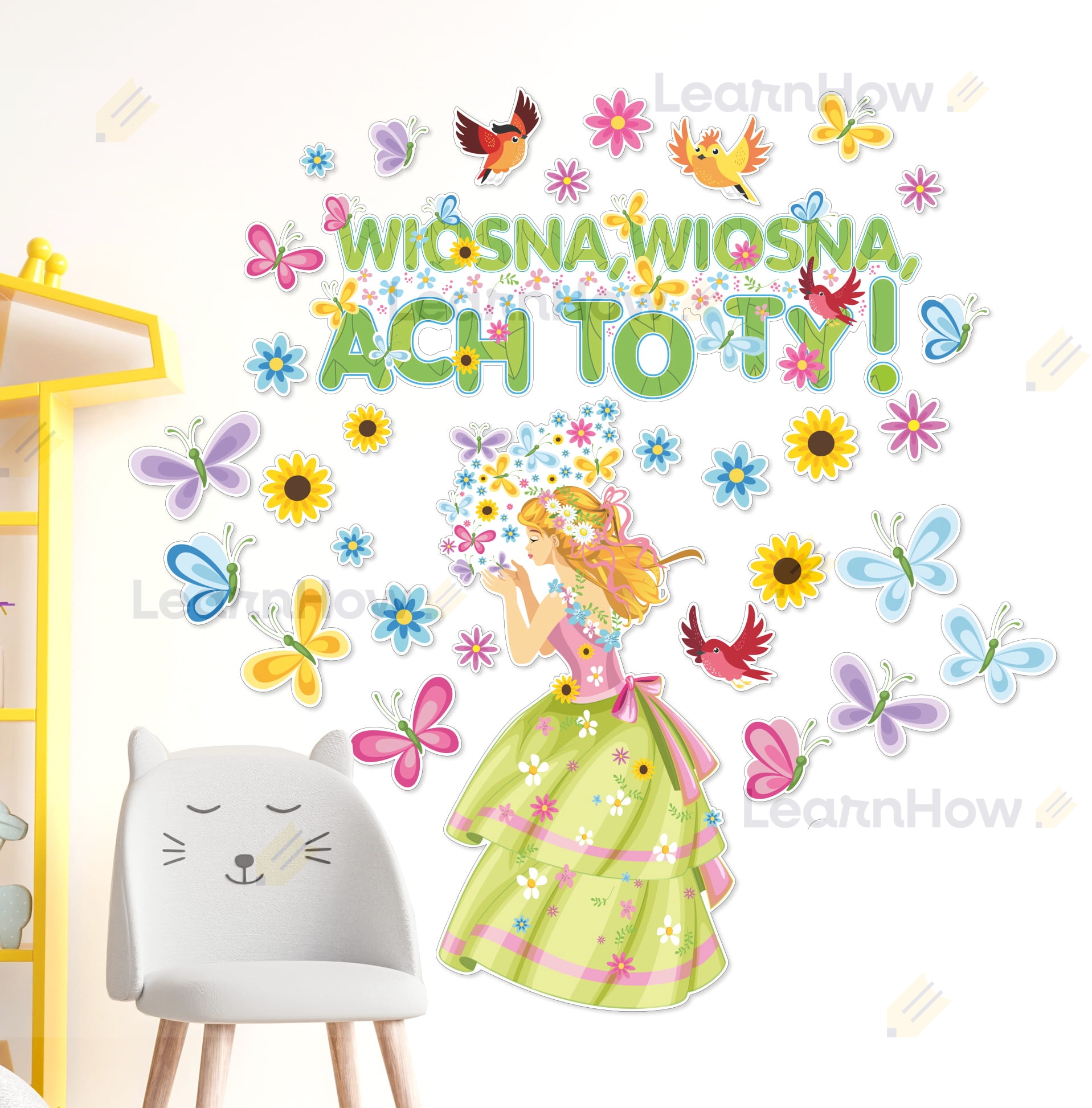 Ozdoby Wiosna - MOTYLE 02 - Duży Zestaw (dwustronne) | Learnhow.pl