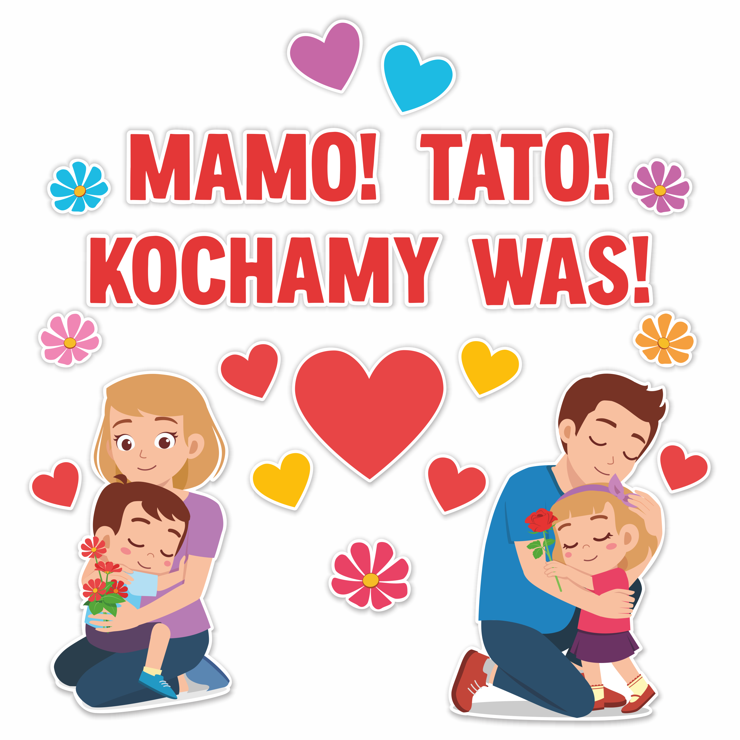 Mamo, Tato Kochamy Was! - Dekoracja na Dzień Mamy i Taty | Learnhow.pl
